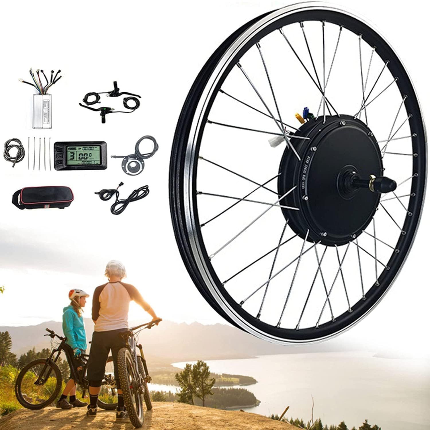 Electric Bike Conversion Kit 20/24/26/27.5/28/29/700C Inch Rotating ...