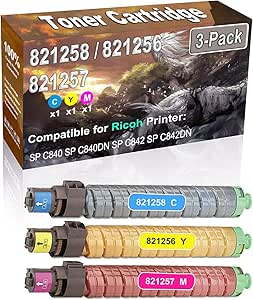 Amazon.com: 3-Pack (C/Y/M) Compatible SP C840 SP C840DN SP C842 SP ...