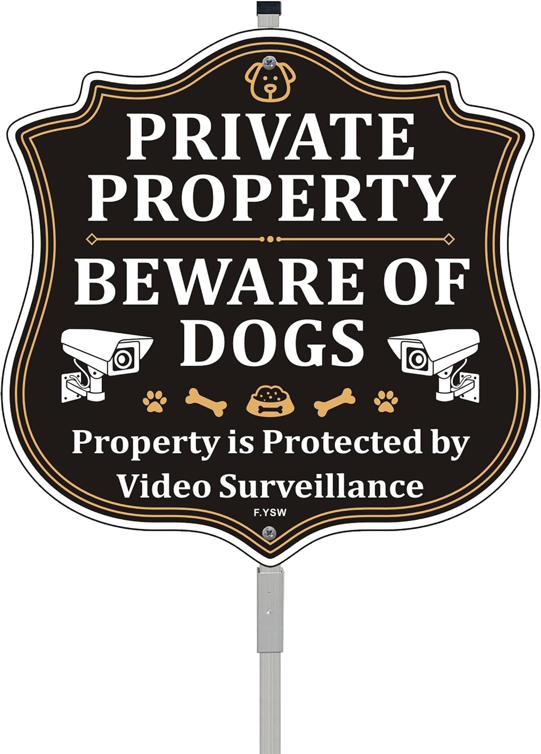 Amazon.com: Beware of Dogs Private Property Sign 10" x 10" With 28 ...