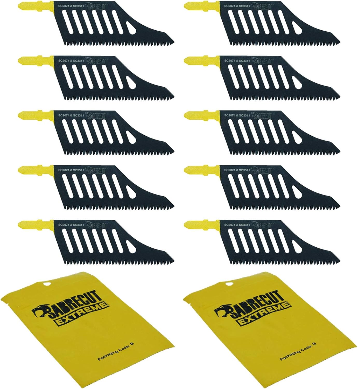 10 x SabreCut JSSC2074_10 T Shank HCS Wood Flush Cutting DT2074 Jigsaw ...