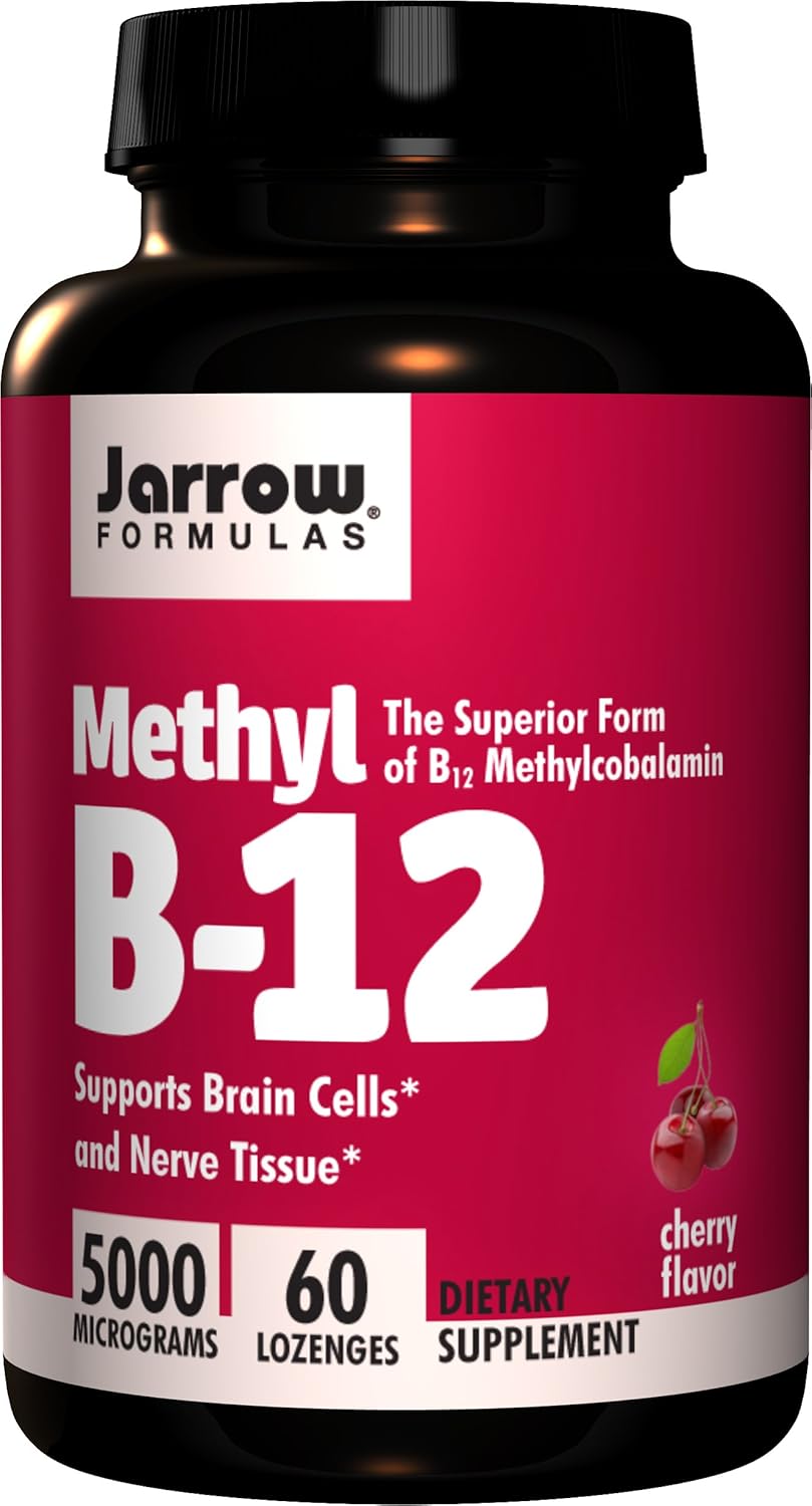 Amazon.com: Jarrow Formulas, Methyl B-12, Cherry Flavor, 5000 mcg, 60 ...