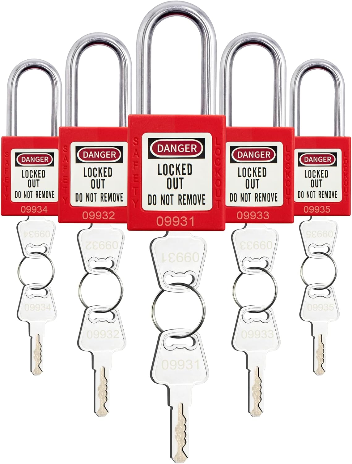 Amazon.com: Lockout Tagout Lock Red 5pcs Set, Loto Product Padlocks ...
