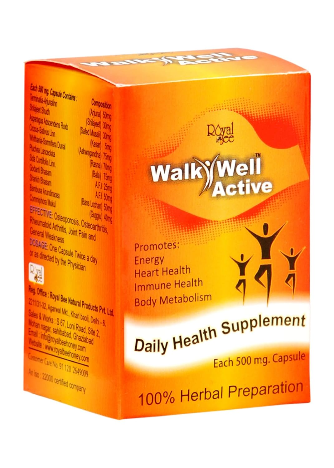 Buy Royal Bee Walkwell Active -60 capsules Online at Low Prices in ...