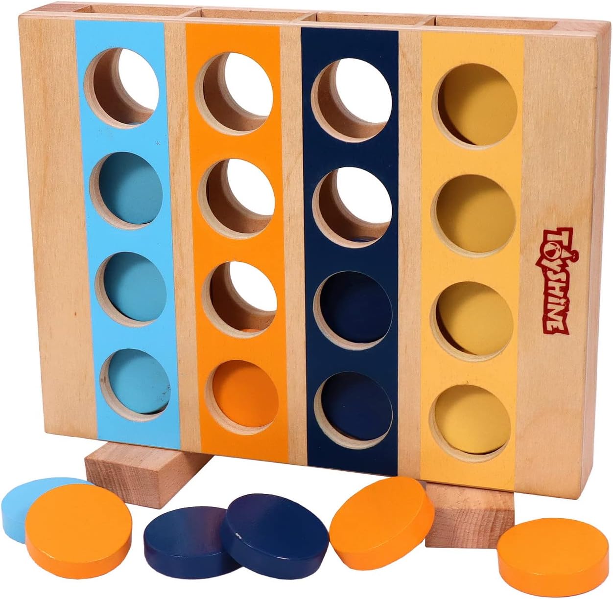 Toyshine Wooden Color Sorting Circle Matching Toys, Montessori ...