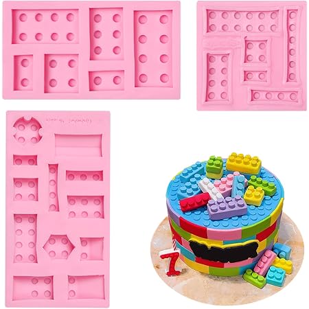 Amazon.com: Building Bricks Silicone Chocolate Molds, Robot Baking ...