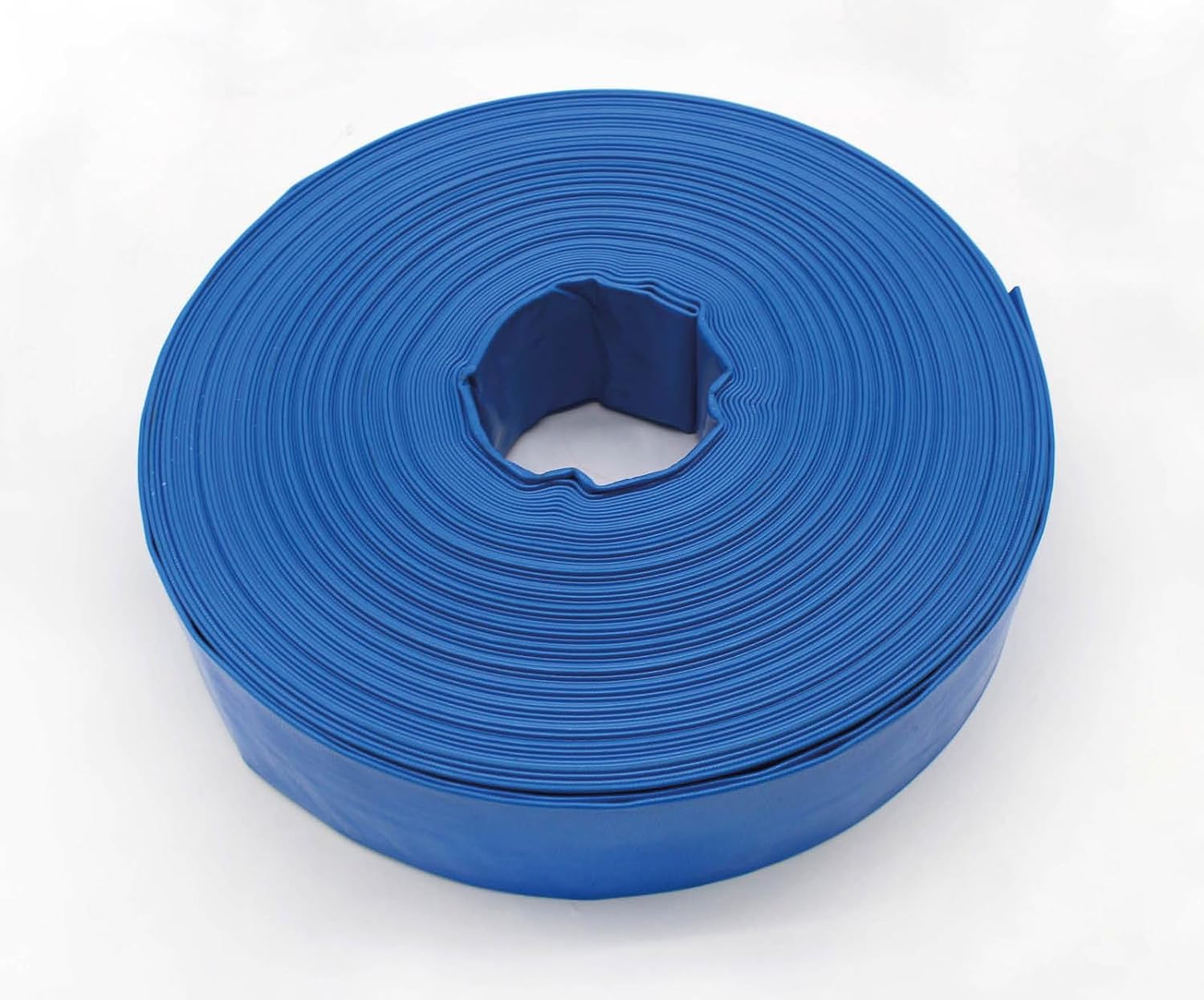 Blue PVC Layflat Discharge Hose - 32mm / 1 1/4" ID - 30 Metre Length ...