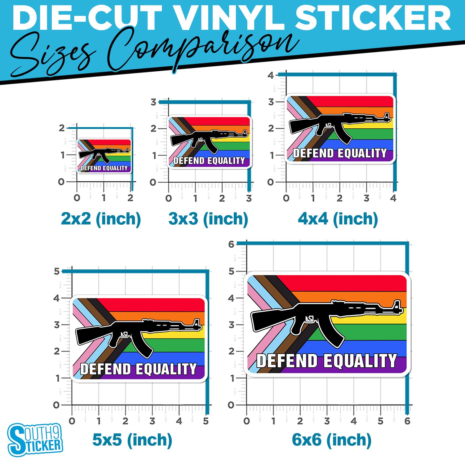 LGBTQ Equality Stickers 3Pcs) Defend Equality Sticker LGBT LGBTQ ...