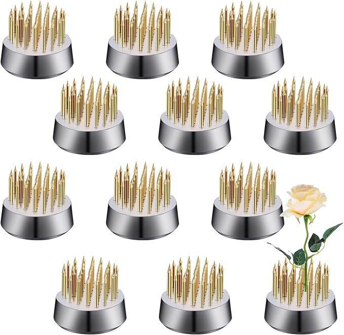 Amazon.com: 12 Pieces Flower Frog Holder Floral Round Flower Arranger ...