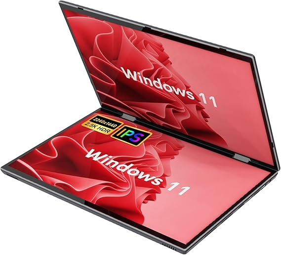 Amazon.com: Tuofudun 360° Yoga N95 Laptop,Dual 10.5 Inch IPS Touch Screen,16GB DDR4 1TB SSD,2 in ...