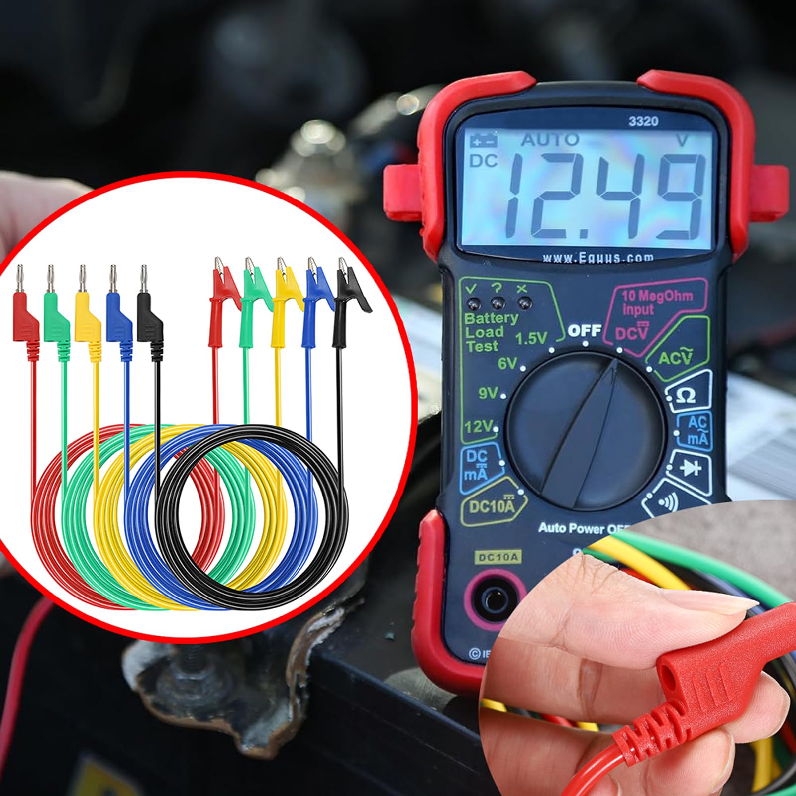 Snapklik.com : Sumnacon Multimeter Banana Plug To Crocodile Alligator ...