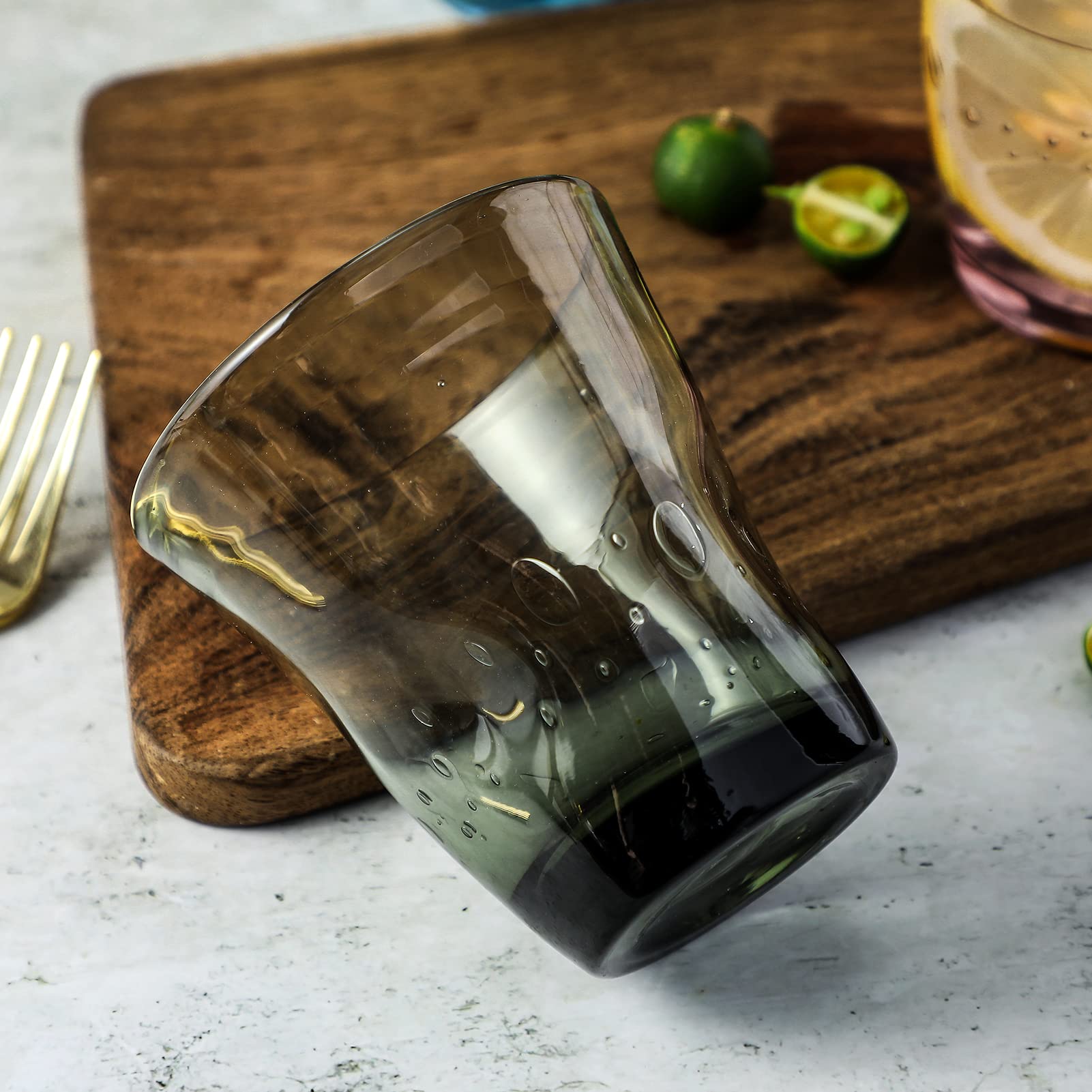 Snapklik.com : Colorful Pinch Bubble Tumblers & Water lasses Set Of 4 ...