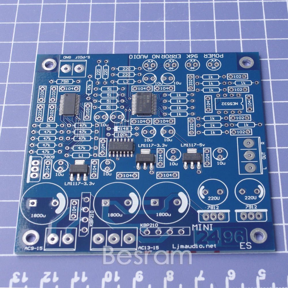 Generic PCB+SMD IC Chip Hi end DAC 24 BIT 192K HZ AK4396 : Amazon.in ...