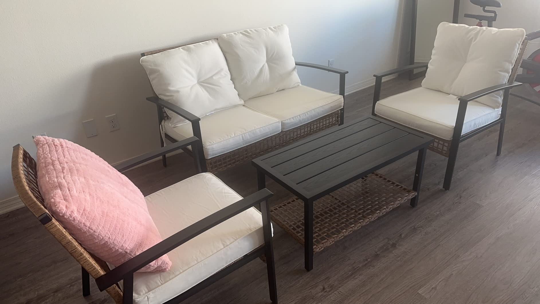 $13/mo - Finance LAUSAINT HOME 4 Pieces Patio Conversation Set ...