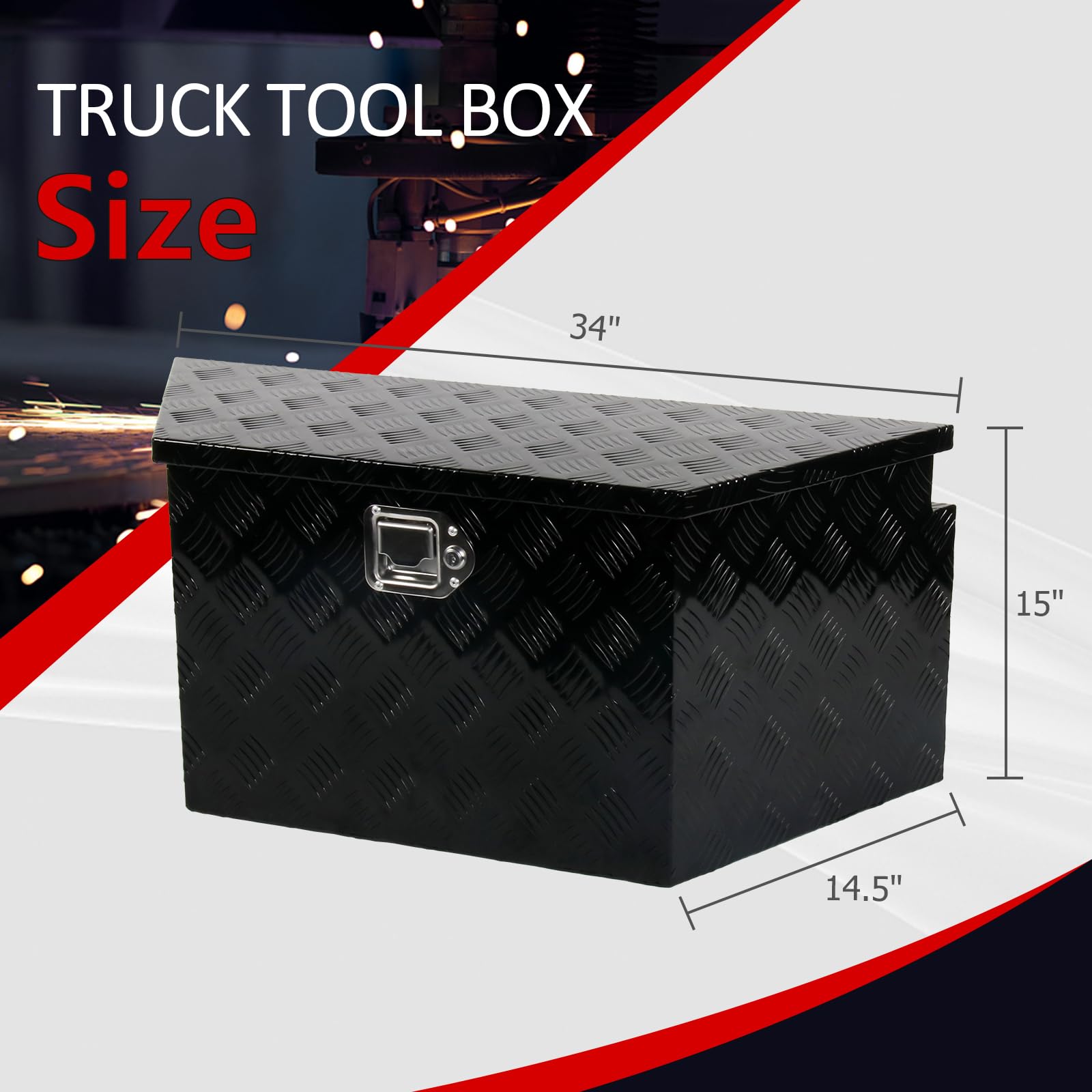 Snapklik.com : TBAPFS 34 Inch Aluminum Trailer Tongue Tool Box 5 Bar ...