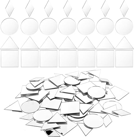 Amazon.com: DIVINA VITAE 120Pcs Small Mirrors for Crafts 4 Shapes Self ...