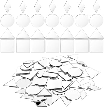 Amazon.com: DIVINA VITAE 120Pcs Small Mirrors for Crafts 4 Shapes Self ...