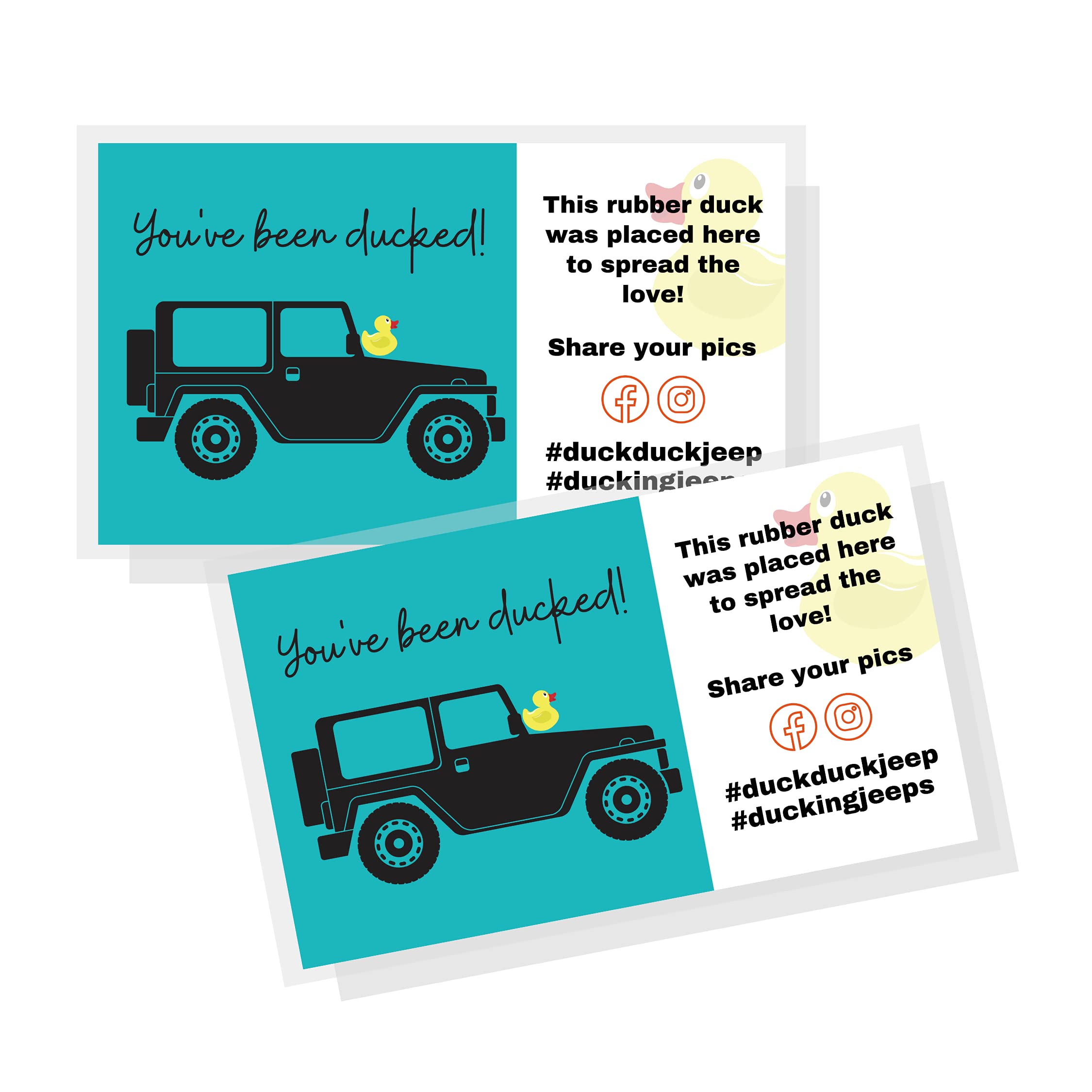 Buy You've Been Ducked Card | 50 Pack | Duck Duck Jeep Game Card | Teal ...