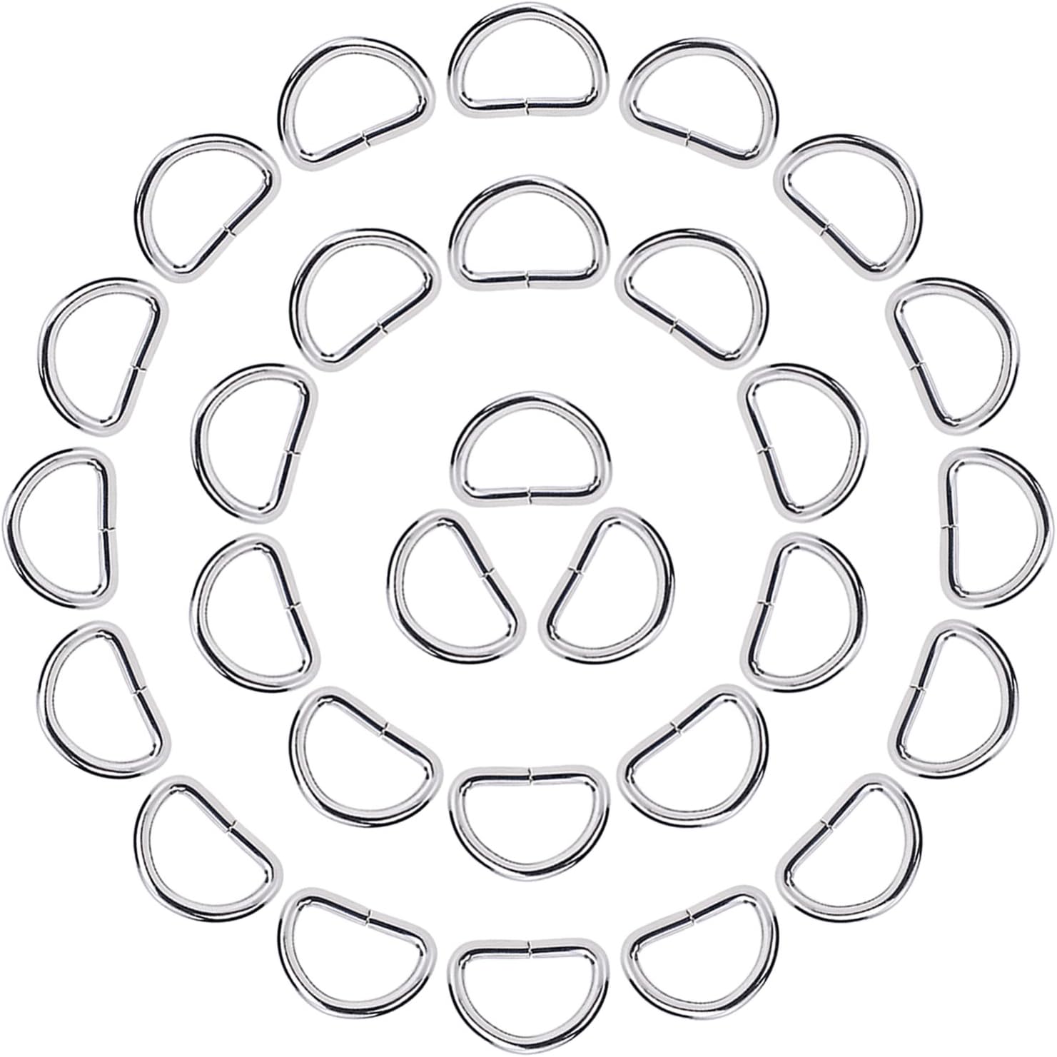 Amazon.com: eBoot 50 Pack Metal D Ring, 1 Inch (Silver)