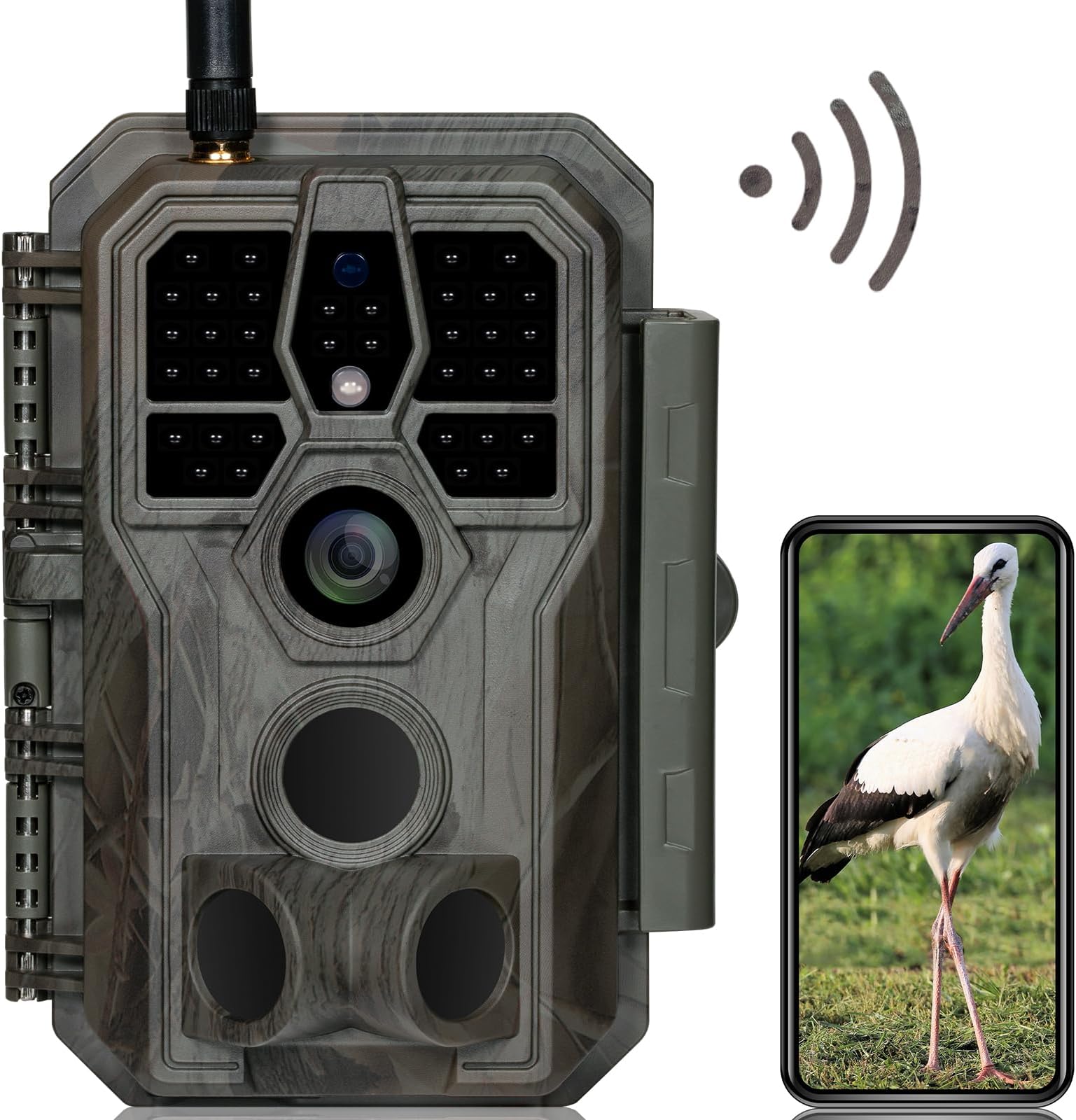 Wildkamera, 4K Video Wildtierkamera, 60MP Full HD WLAN mit ...