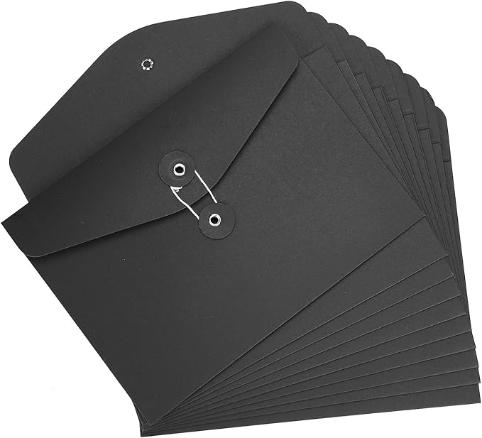 10pcs Kraft Paper Envelopes File Folders A5 C5 Document Paper Wallet ...