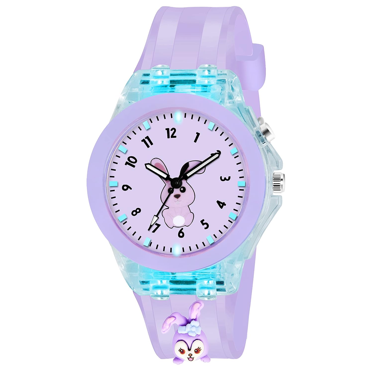 Shocknshop Nylon Led Luminous Analog Kid Children Cute Cartoon Multi ...
