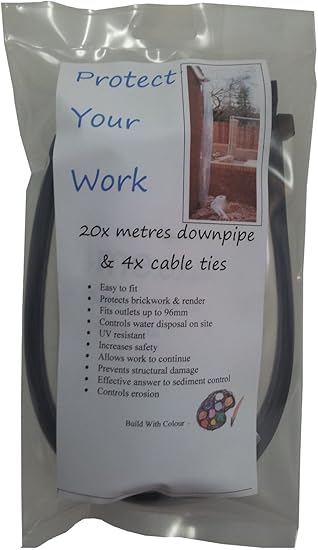 Temporary Downpipe 20m Long with Free Cable Ties Roof Repair Storm ...