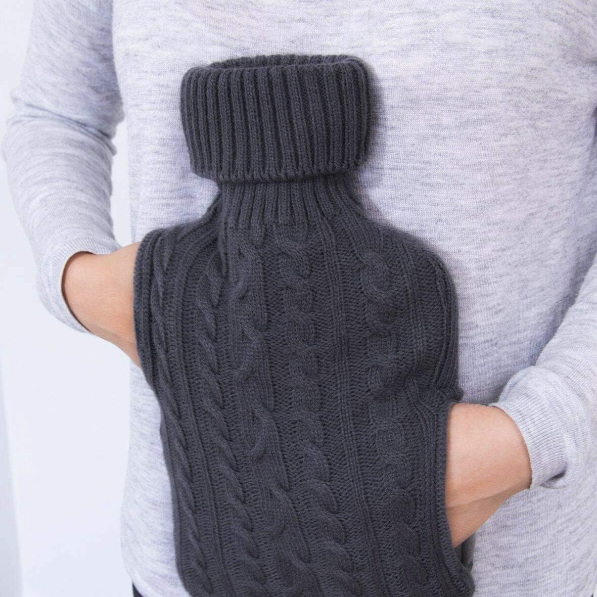 Homezone® Hot Water Bottle Cover 2L Capacity Hand Hot Water Bottle ...