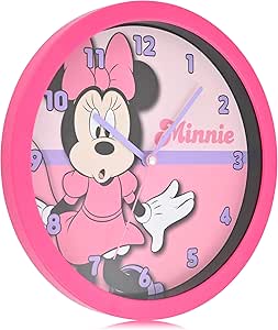 Amazon.com: Accutime Minnie Mouse Kids Wall Clock - 12-inch Analog ...