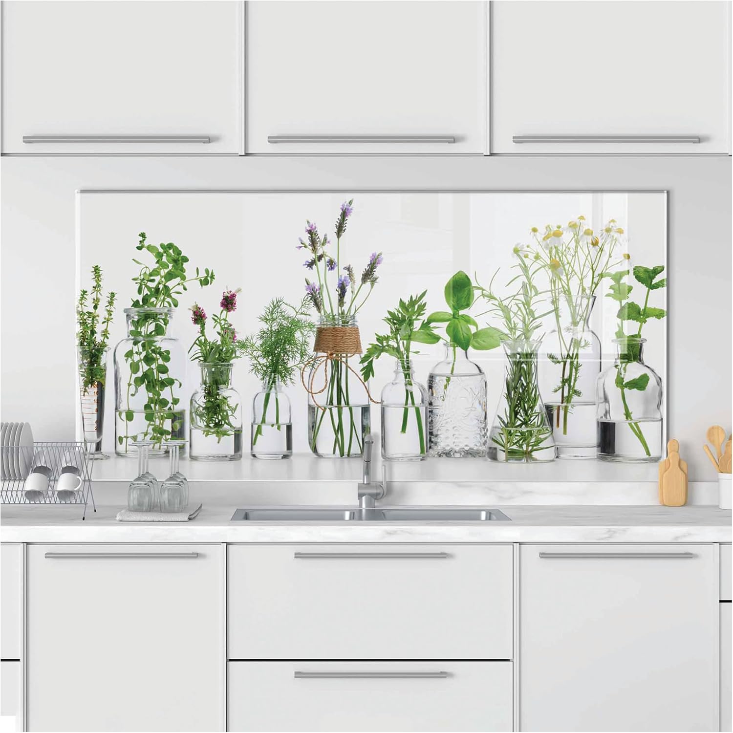 Amazon.com: Tempered Glass Kitchen Backsplash, Stove Back Cover, Stove ...