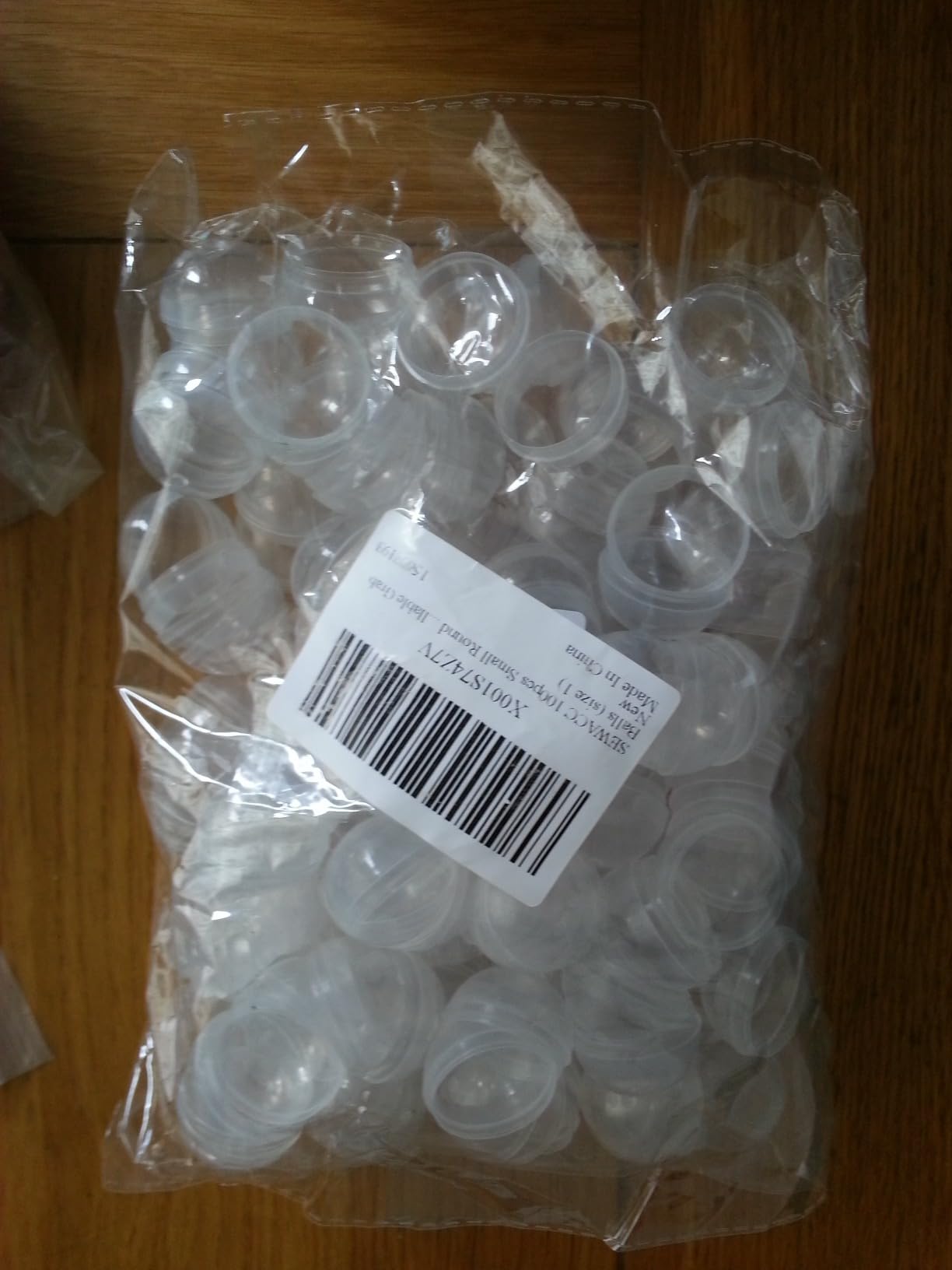 SEWACC 100pcs Small Round Capsules Empty Round Clear Capsules Plastic ...