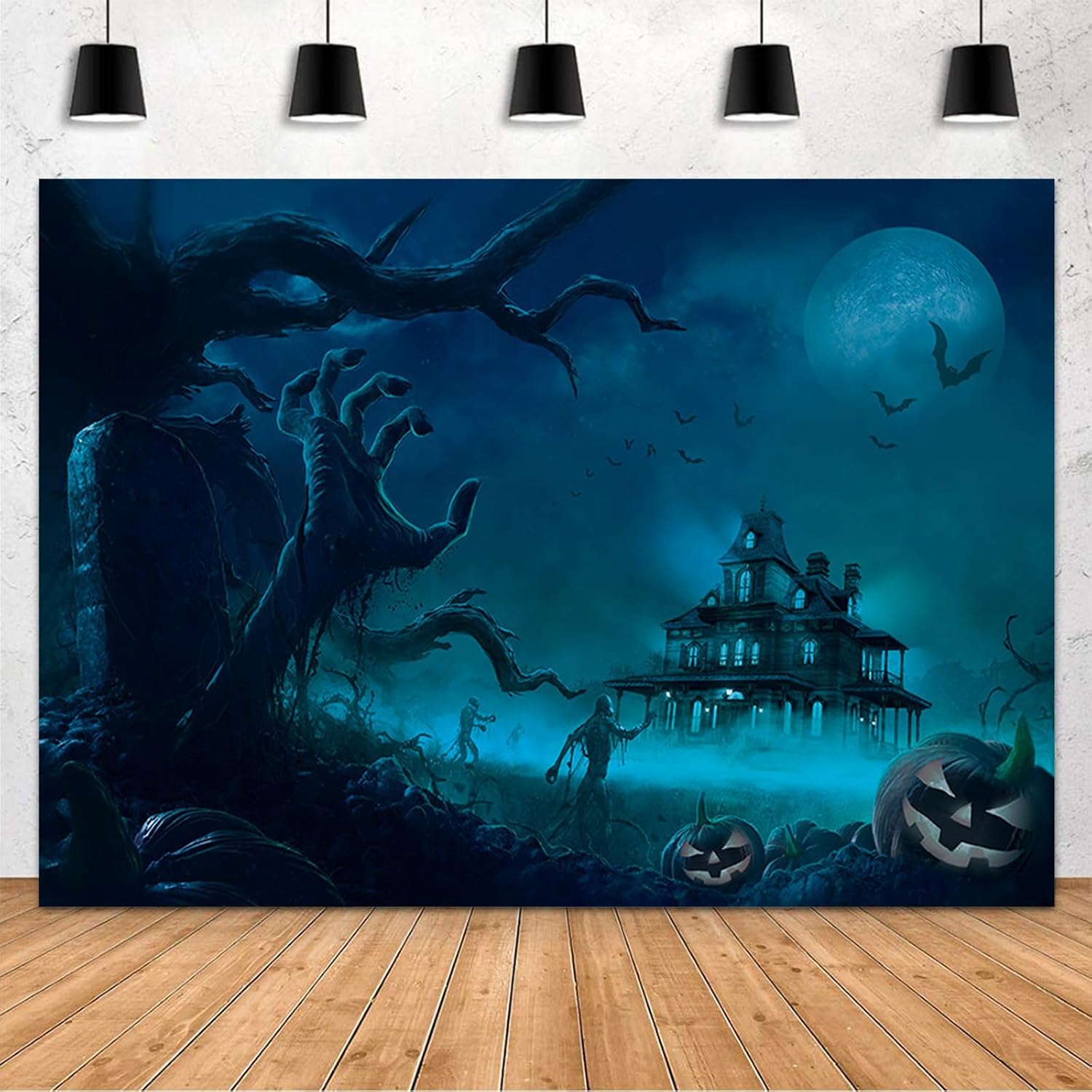 Amazon.com : MEHOFOND 7x5ft Halloween Backdrop for Photography Horror ...