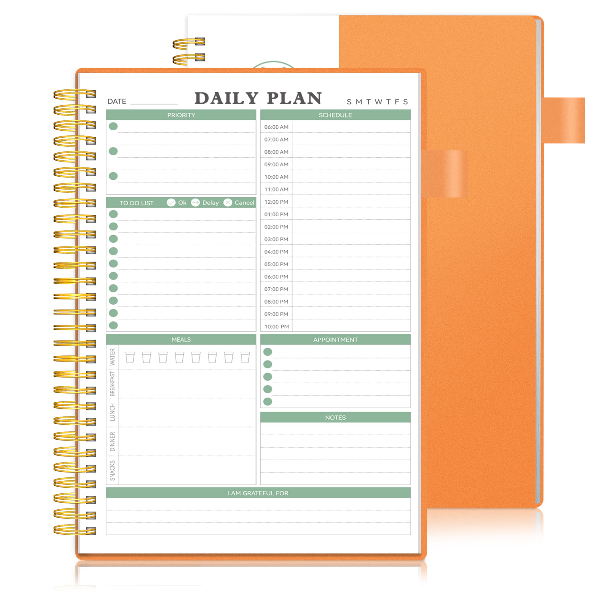 Snapklik.com : Daily Planner Undated, Daily Schedule Planner, ALLTREE Undated Planner, Spiral ...