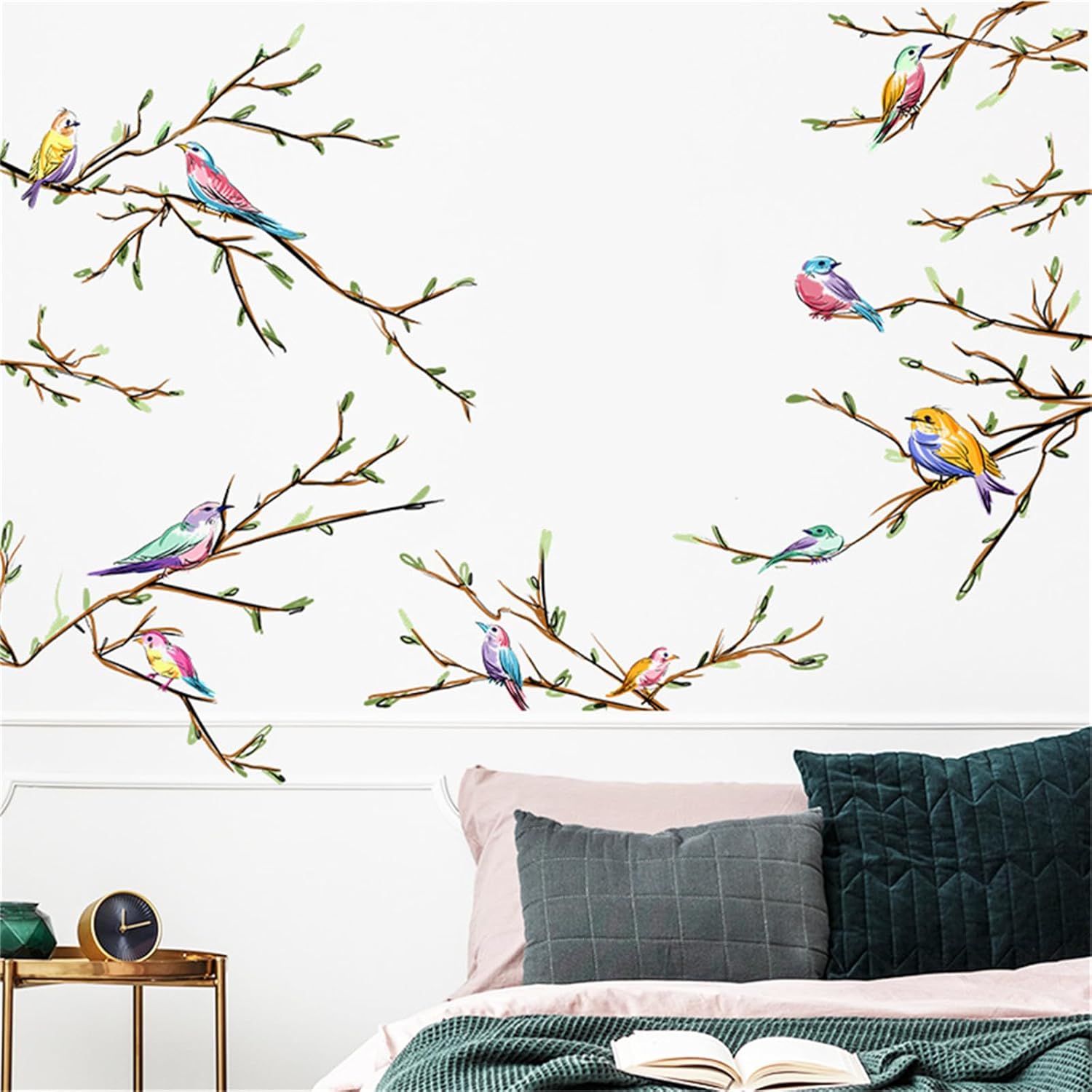 Amazon.com: WOHAHA Chinese Style Bird Wall Stickers Color Painting Twig ...