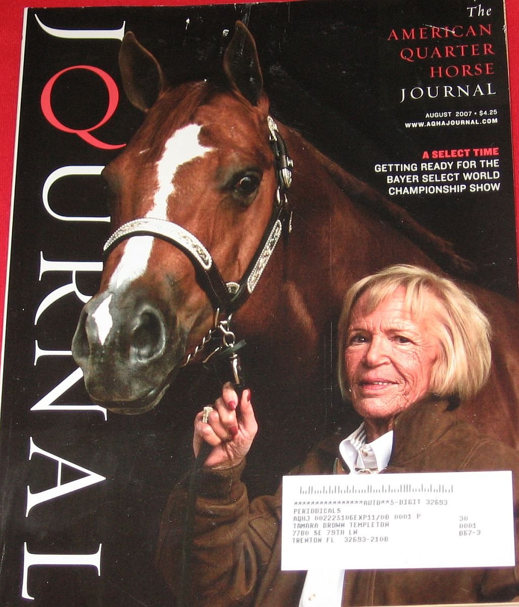 American Quarter Horse Journal August 2007: Editors of American Quarter ...