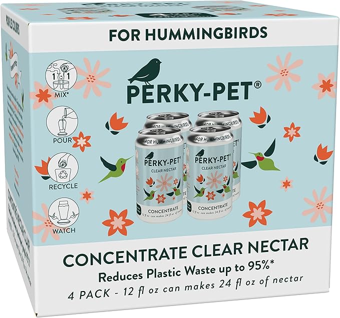 Amazon.com : Perky-Pet Clear Hummingbird Nectar Liquid Concentrate in ...