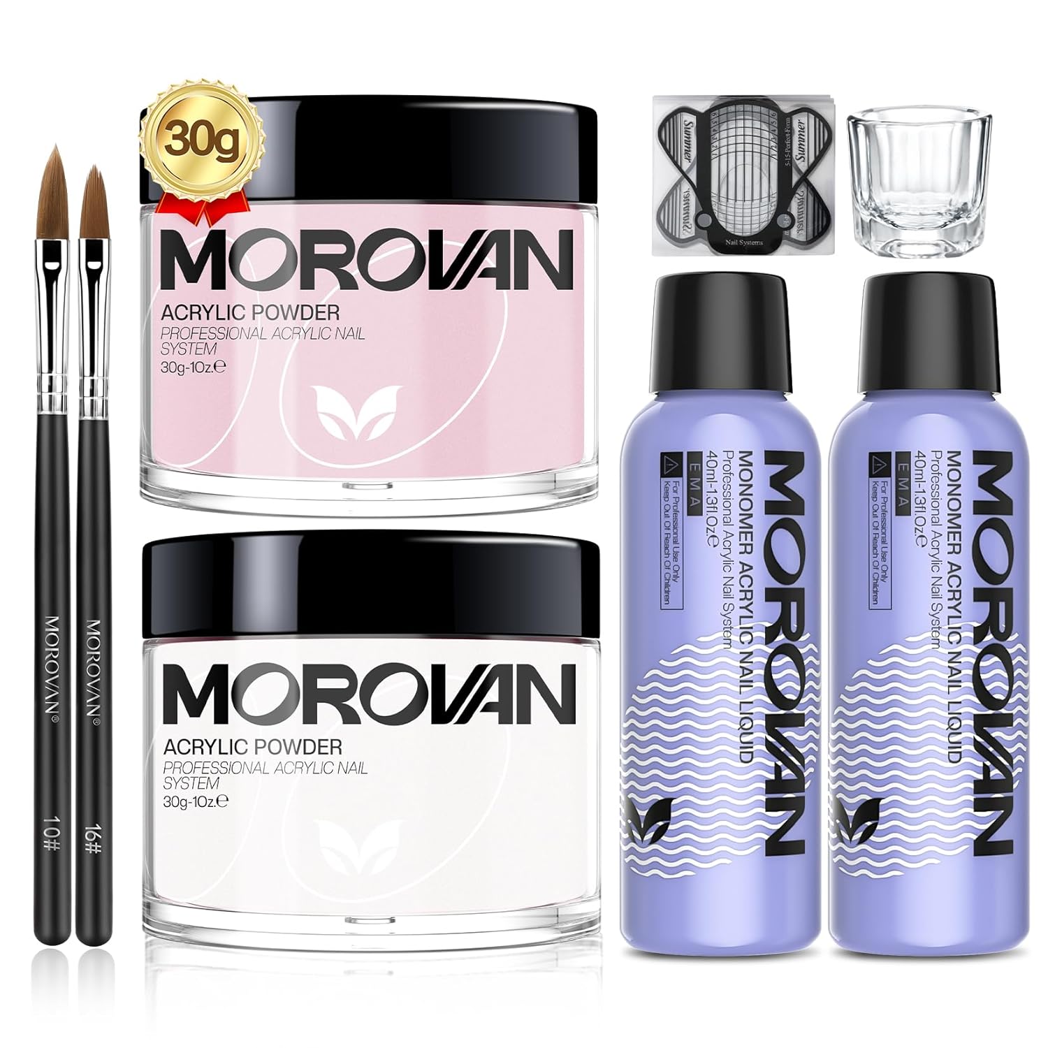 Amazon.com: Morovan Acrylic Nail Kit: Acrylic Powder and Acrylic Liquid ...