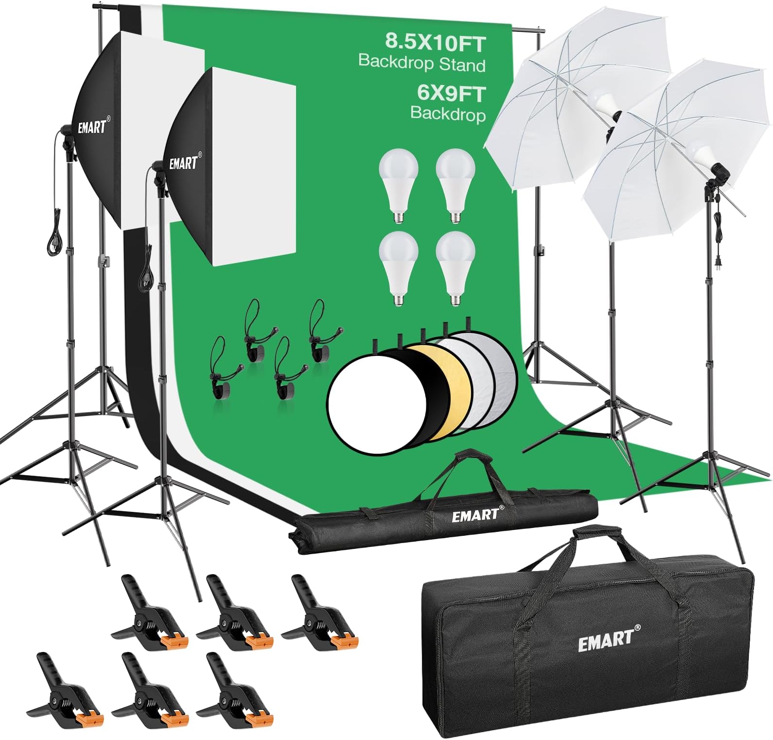 Amazon.com : EMART 8.5 x 10 ft Backdrop Support System, Professional ...