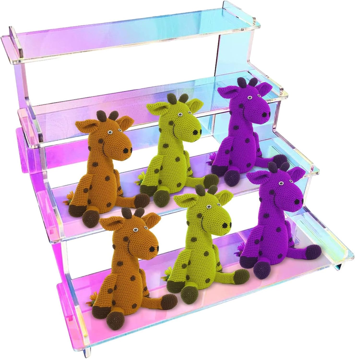 Amazon.com: ISCORK Acrylic Risers for Display | Rainbow Risers Acrylic ...