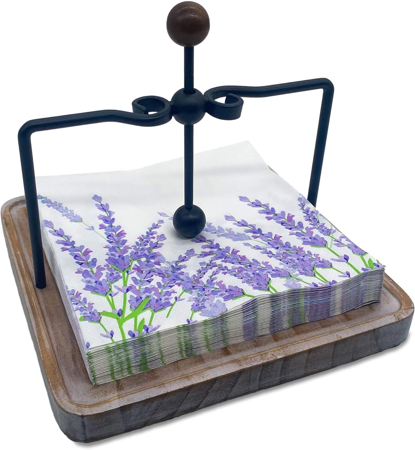 Amazon.com: Rustic Wooden Napkin Holder for Table, Farmhouse Kitchen ...