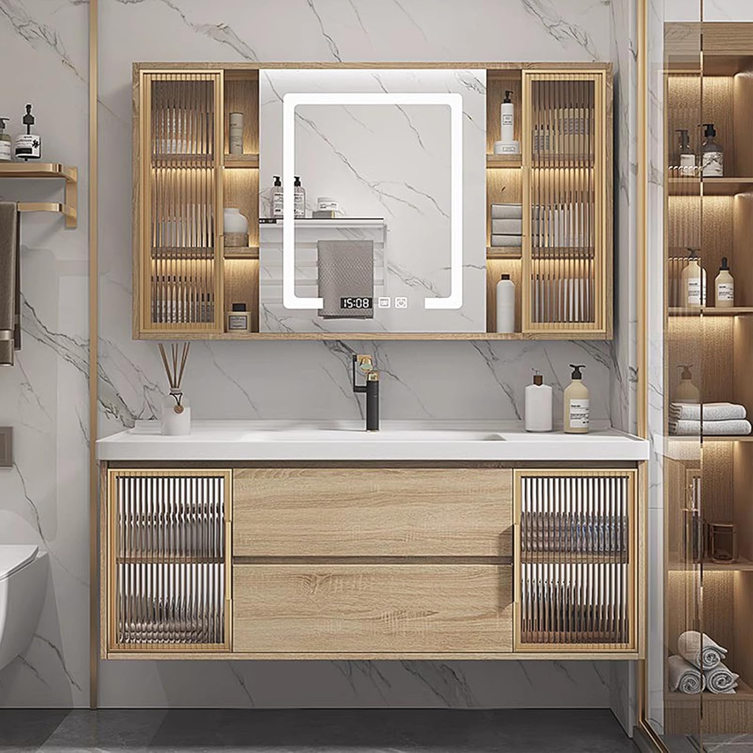 Amazon.com: NAIROLET Bathroom Vanity and Sink Combo - Floating Vanity ...