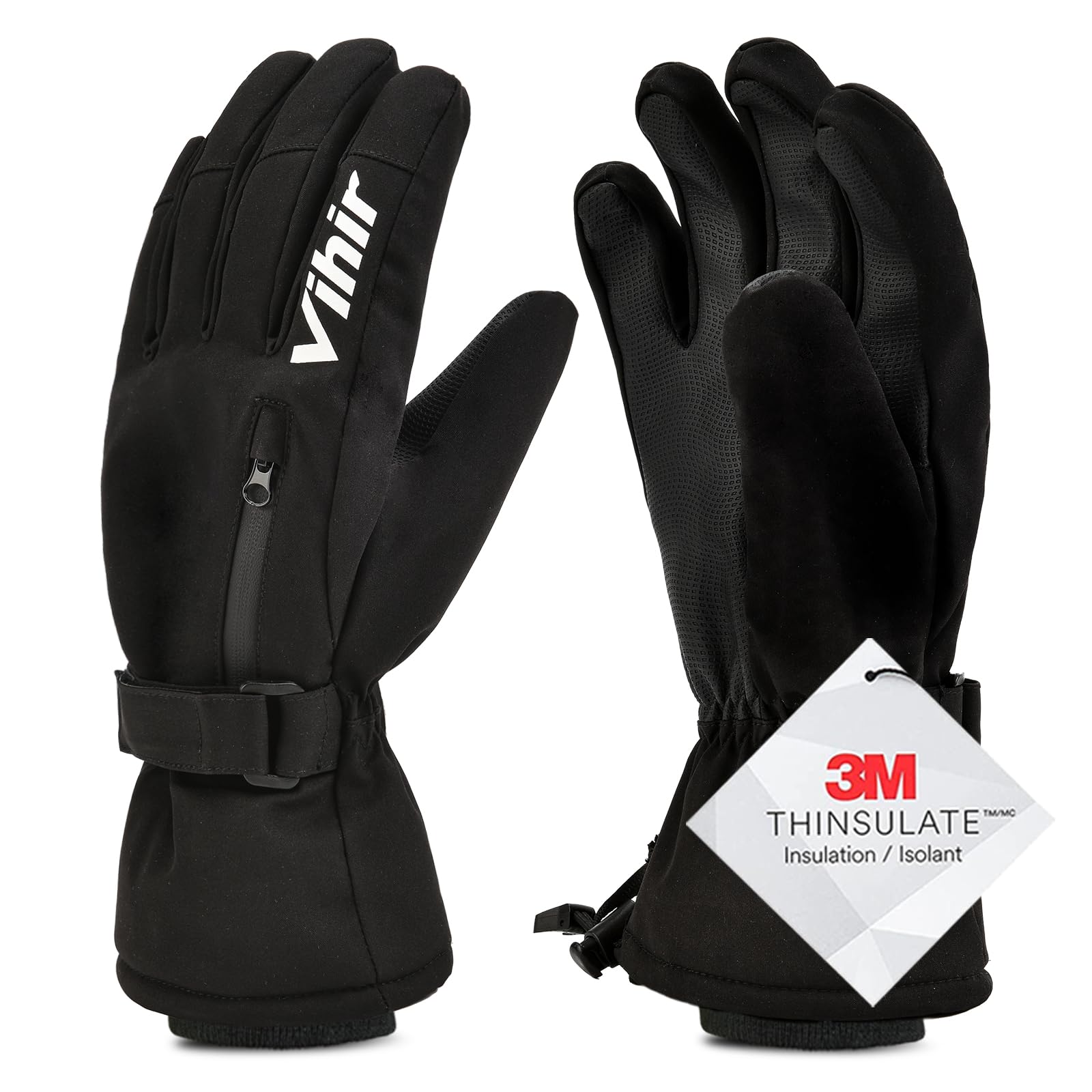 Men's Winter Gloves, 3M Thinsulate Thermal Insulated Warm Gloves in ...