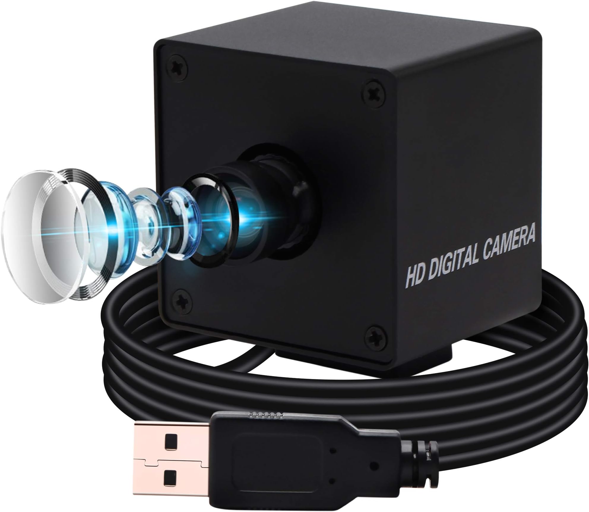 Amazon.com: IFWATER USB Webcam 13MP Camera with 100Degree No Distortion ...