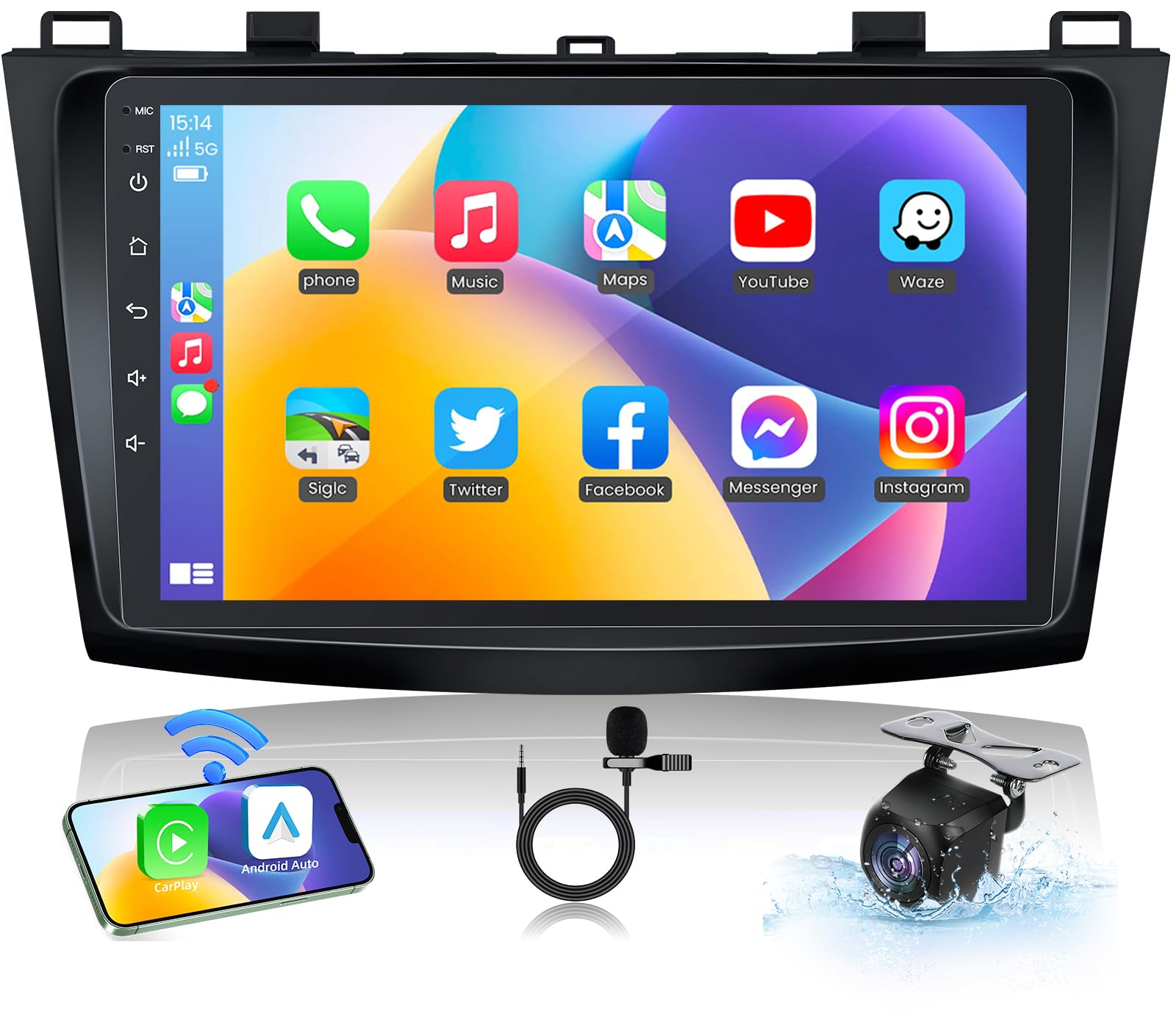 Amazon.com: Car Stereo Radio for Mazda 3 2010 2011 2012 2013-9 Inch ...