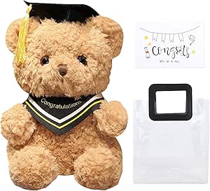 Luclay Graduation Teddy Bear Stuffed Animals with Gift Bag Greeting ...