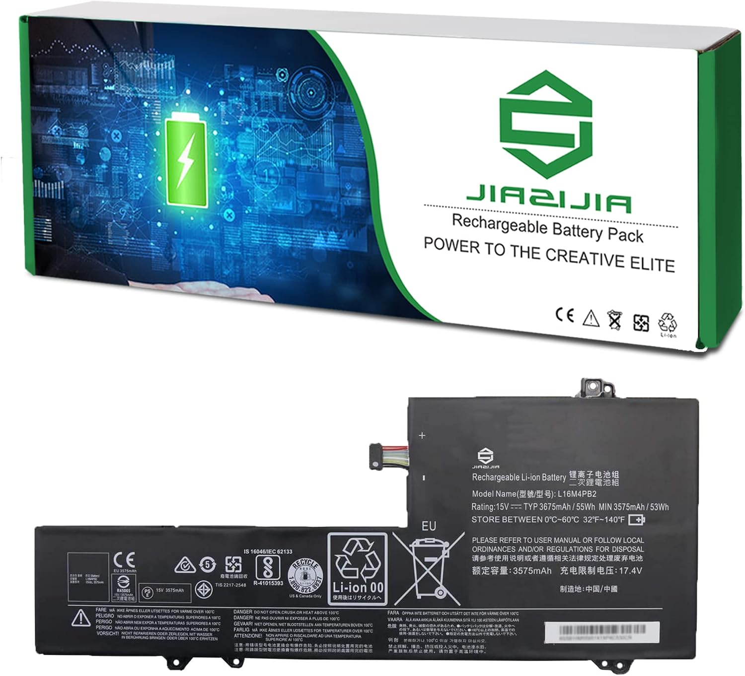 Amazon.com: JIAZIJIA L16M4PB2 Laptop Battery Replacement for Lenovo ...
