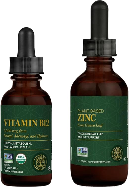 Amazon.com: Global Healing Center - Vitamin B12 and Organic Zinc Liquid ...