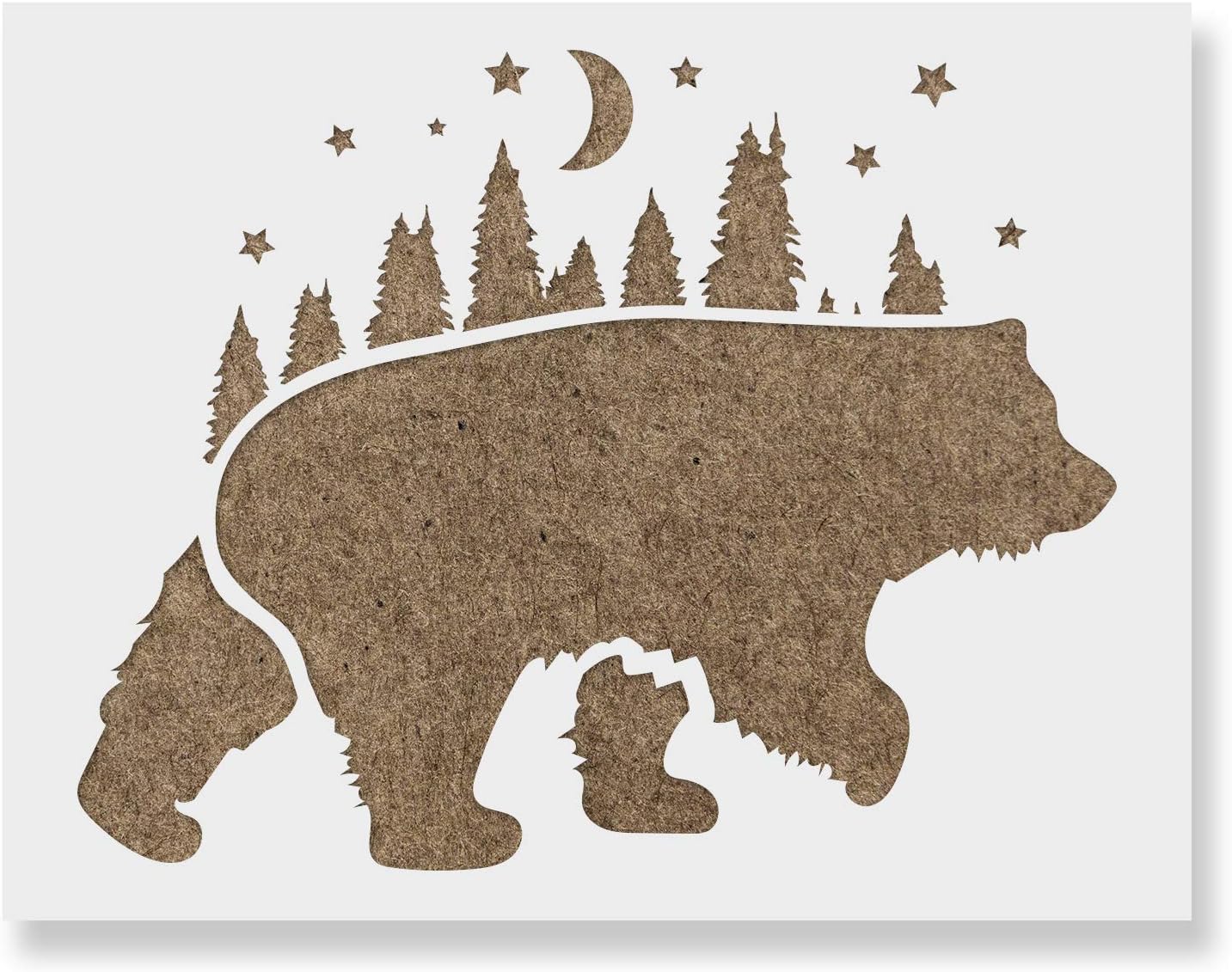 Amazon.com: Forest Bear Stencil - Animal Mylar Stencils for Painting ...