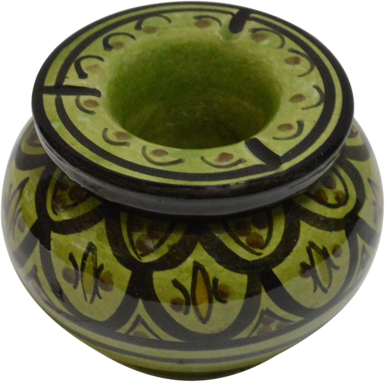 Amazon.com: Ceramic Ashtrays Hand Made Moroccan smokeless Ceramic Vivid ...
