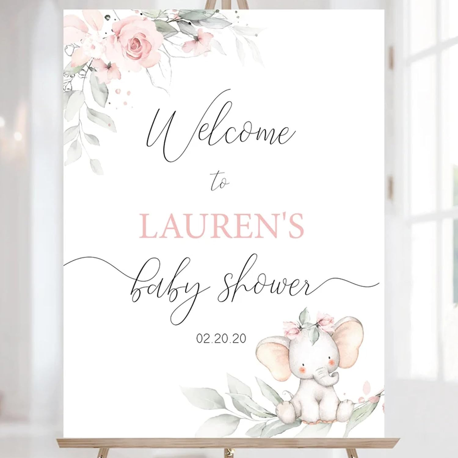 Amazon.com : Baby Shower Welcome Sign, Personalized Baby Shower Welcome ...