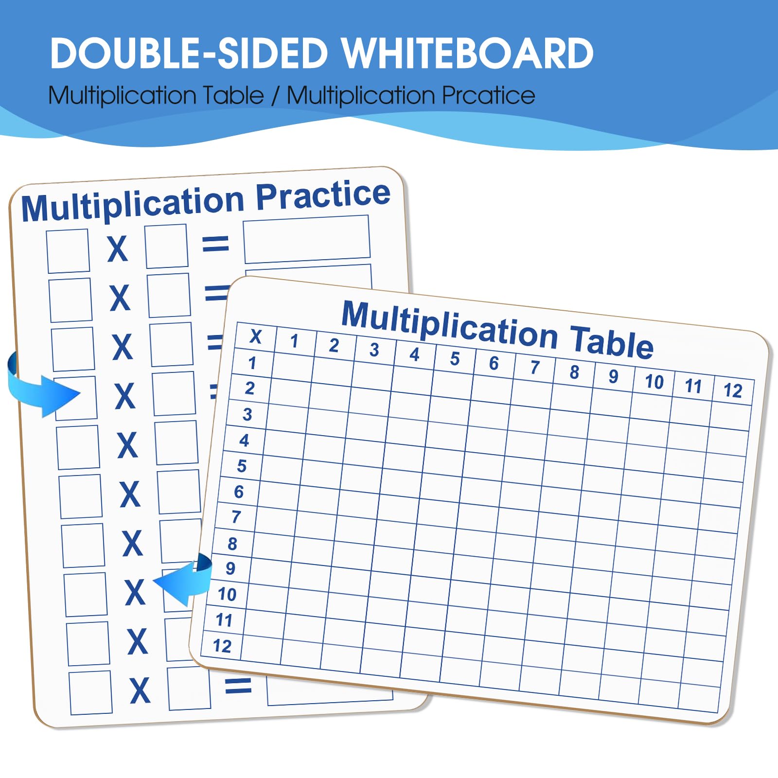 Snapklik.com : Double Sided Multiplication Chart Whiteboard, 9 X 12 Dry ...